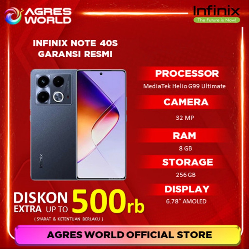 Jual Infinix Note 40s [8GB+256GB] Curved Display - Garansi Resmi Infinix Indonesia | Shopee ...
