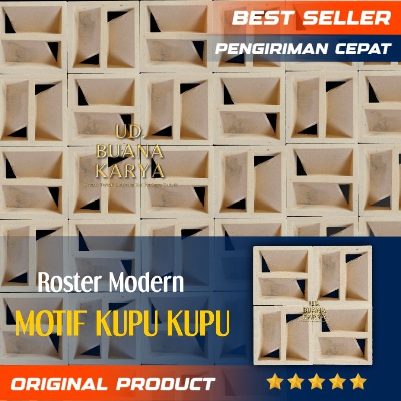 Jual Roster Beton Motif Kupu / Loster variasi Pagar / Roster Hias ...