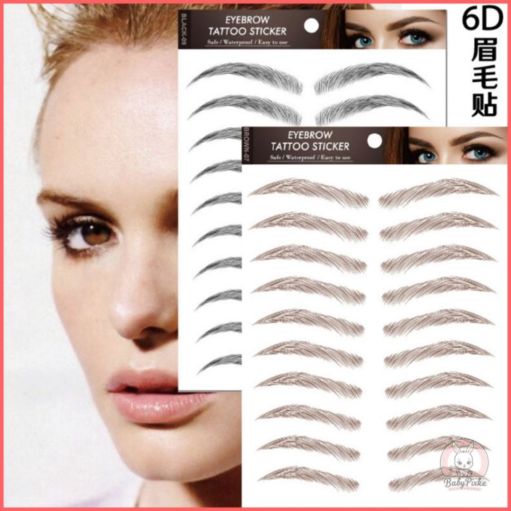 Jual Stiker Cetakan Alis Instan Alis Eyebrow Tattoo 6D Alis Instan ...