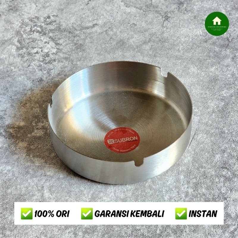 Jual Asbak Bulat Stainless Steel Subron 8 / 10 / 12 CM Ash Tray Asbak ...