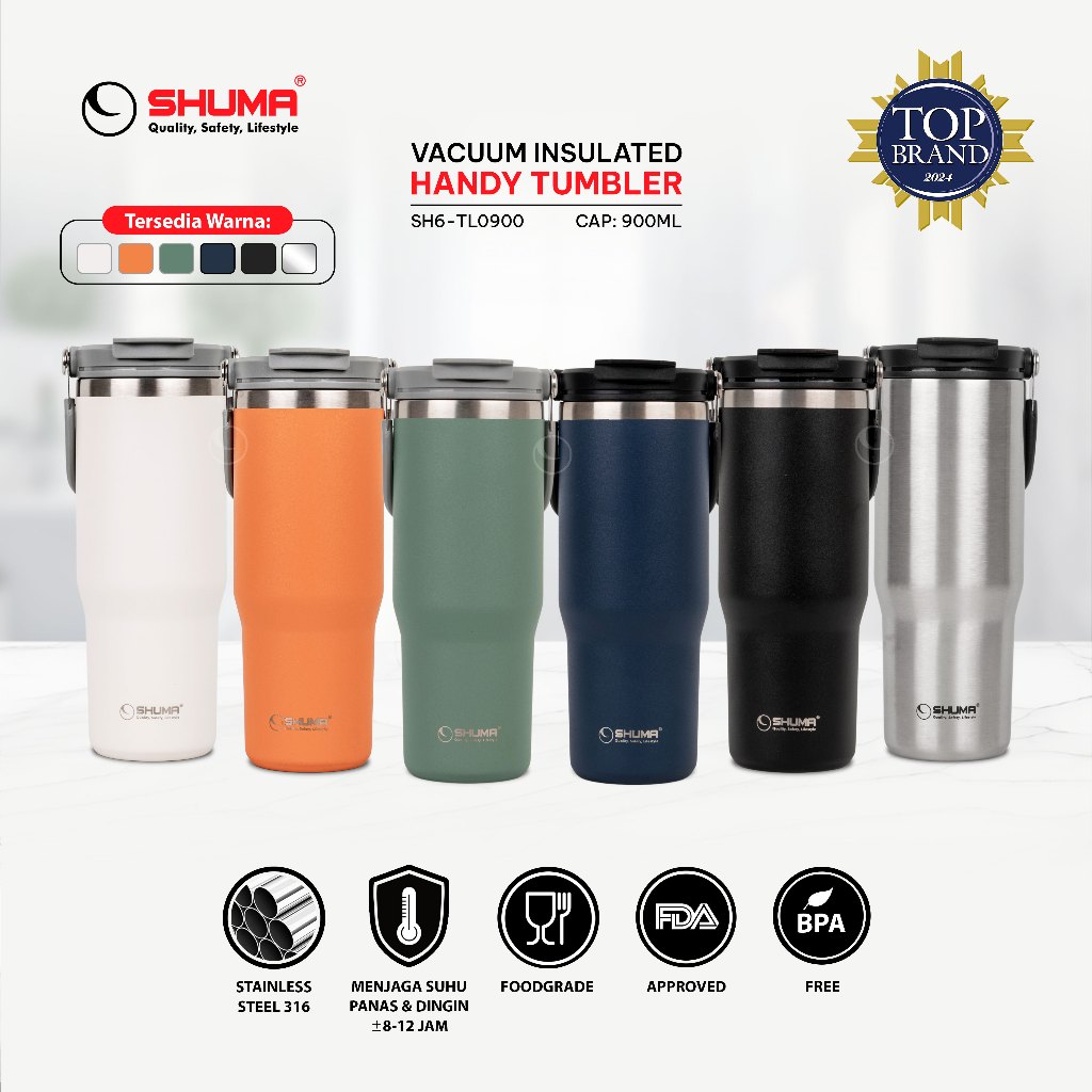 Jual Shuma Handy Vacuum Tumbler 900ml Stainless SUS 316 | Shopee Indonesia