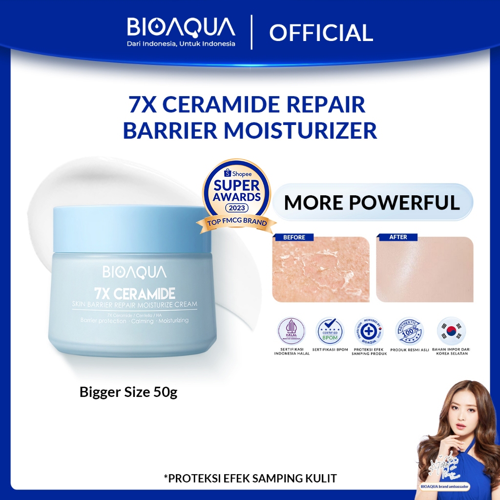 Jual BIOAQUA 7X Ceramide Skin Barrier Repair Moisturizer Cream 50g ...