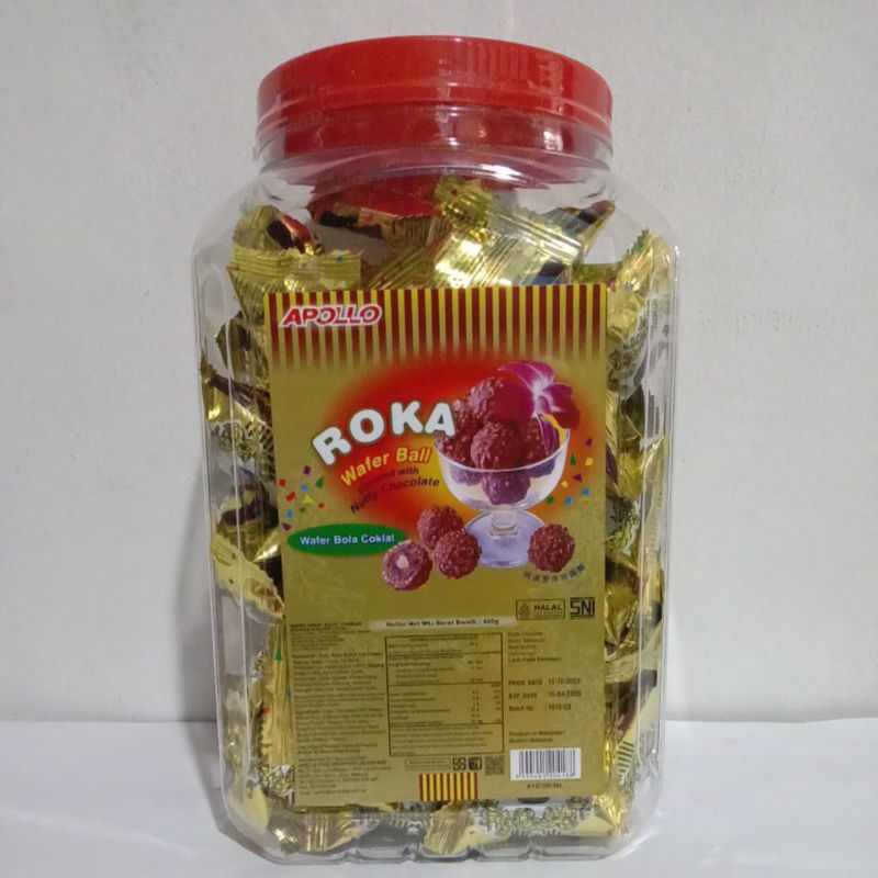 Jual biskuit coklat apollo roka 480 gr isi 70 pcs apolo wafer crunchy ...
