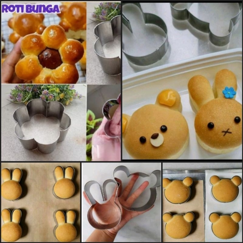 Jual Cetakan Ring cutter roti bear dan Rabbit | Shopee Indonesia