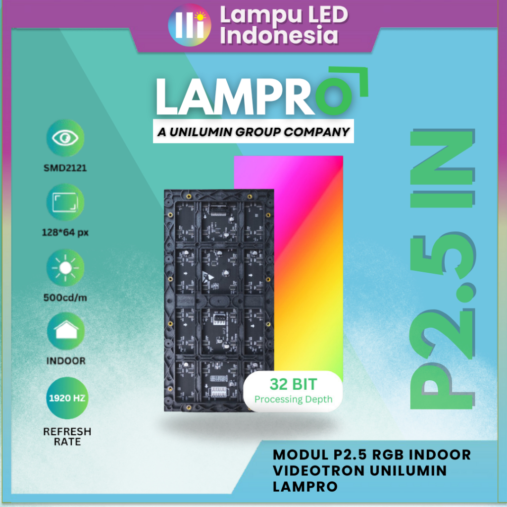 Jual MODUL P2.5 RGB INDOOR VIDEOTRON UNILUMIN LAMPRO | Shopee Indonesia