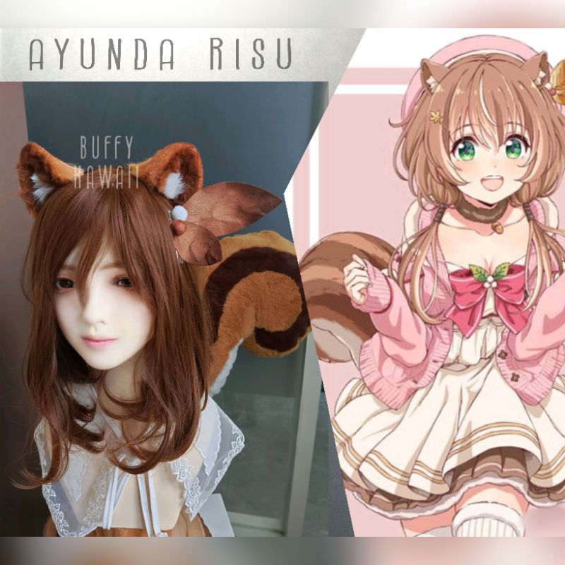 Jual Bando ekor realistic ayunda risu vtuber cosplay tupai halloween kawaii squirrel | Shopee ...