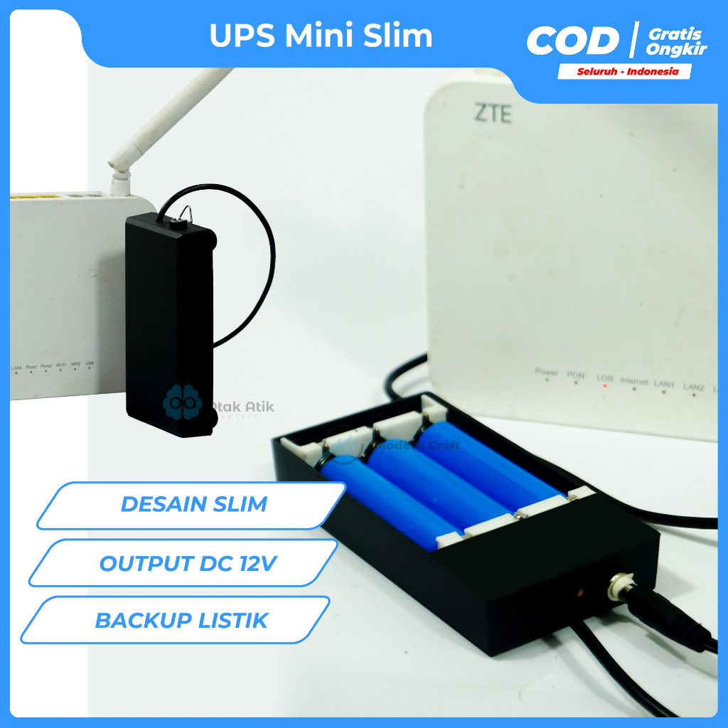 Jual Smart mini UPS DC 12 Volt DC backup listrik wifi, cctv menyala ...