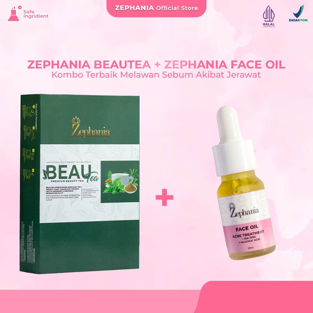 Jual Zephania Teh Beautea Day & Night 1 Box & Serum Face Oil | Shopee Indonesia