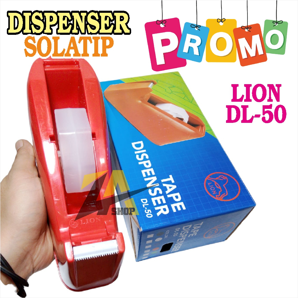 Jual Tempat Pemotong Lakban Isolasi Tape CUTTER Dispenser SOLATIP LION ...