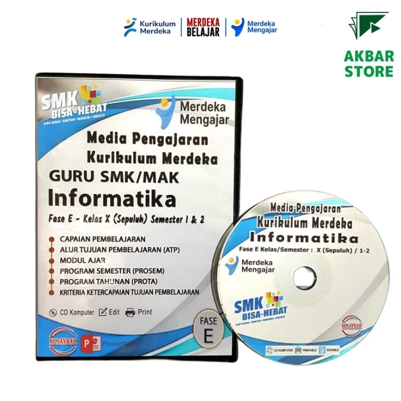 Jual Modul Ajar SMK Kelas X (Sepuluh) INFORMATIKA Kurikulum Merdeka ...