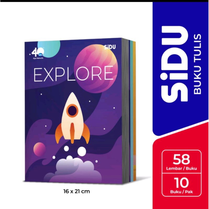 Jual BUKU TULIS SIDU 58 LEMBAR [ PACK 10 PCS ] | Shopee Indonesia
