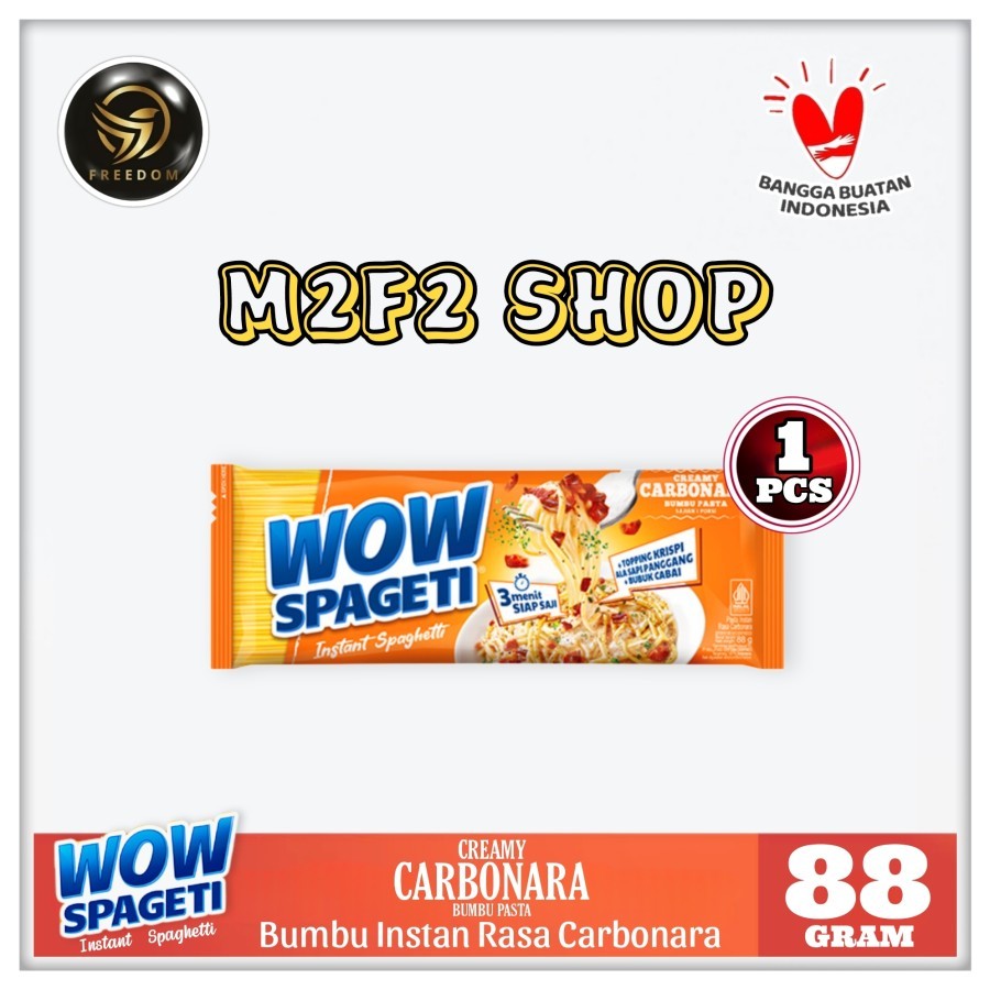 Jual Wow Spageti Instant Pasta Spaghetti Creamy Carbonara - 88 gr (Kemasan Satuan) | Shopee ...