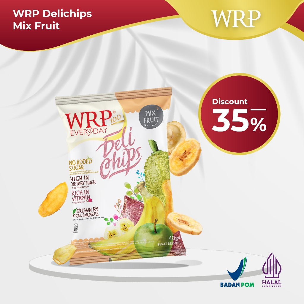Jual WRP Delichips Mix Fruit 40G - Keripik Buah | Shopee Indonesia
