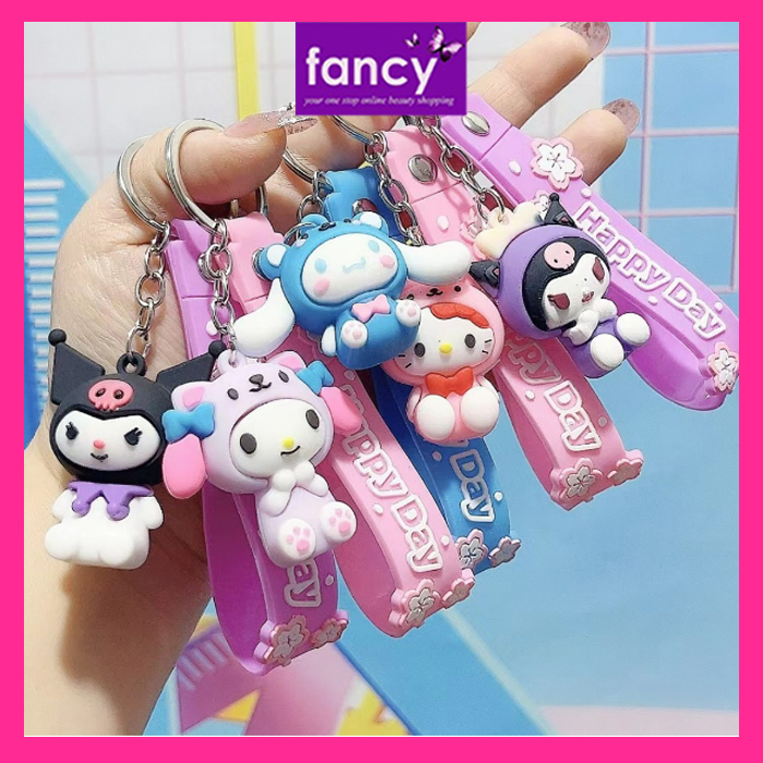 Jual Gantungan Kunci KARAKTER Lucu Keychain Mix with Strap Bahan PVC ...