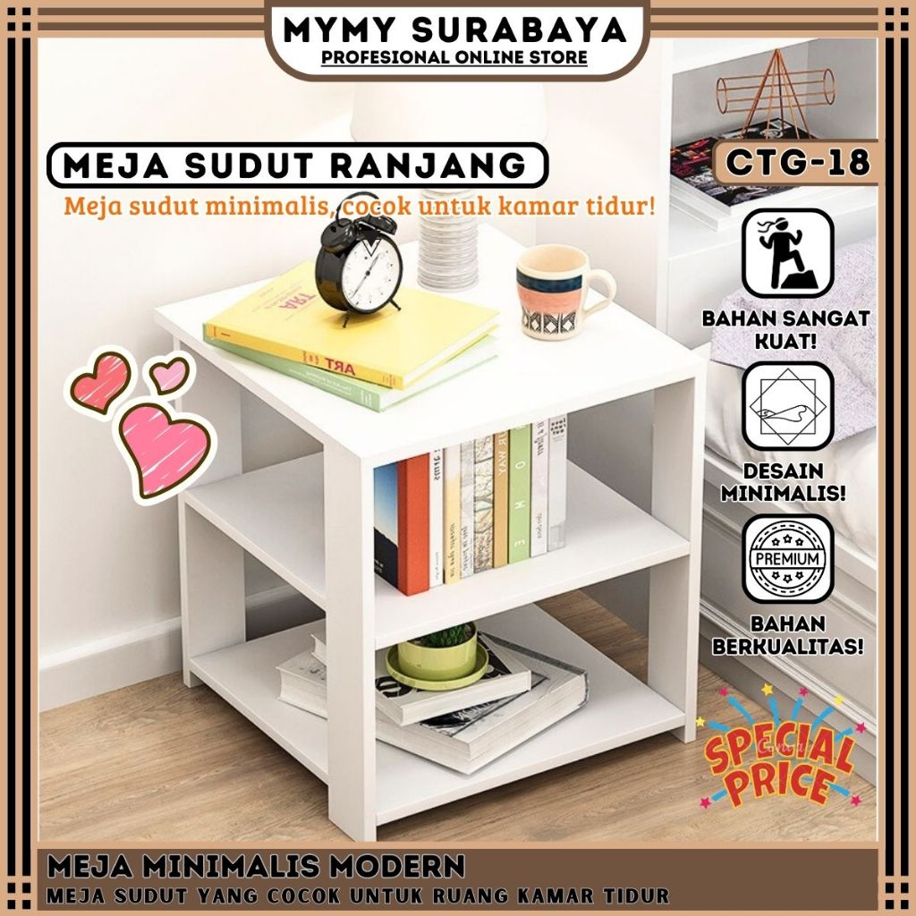 Jual MYMY.SURABAYA Meja Rak Sudut Ranjang Meja Sudut Minimalis ...