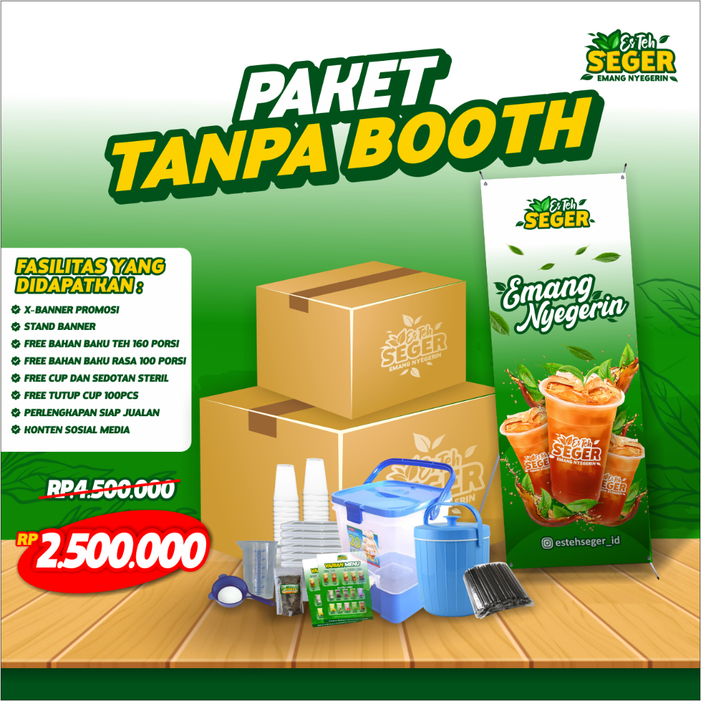 Jual PAKET TANPA BOOTH KEMITRAAN ES TEH SEGER / PAKET TANPA BOOTH ...