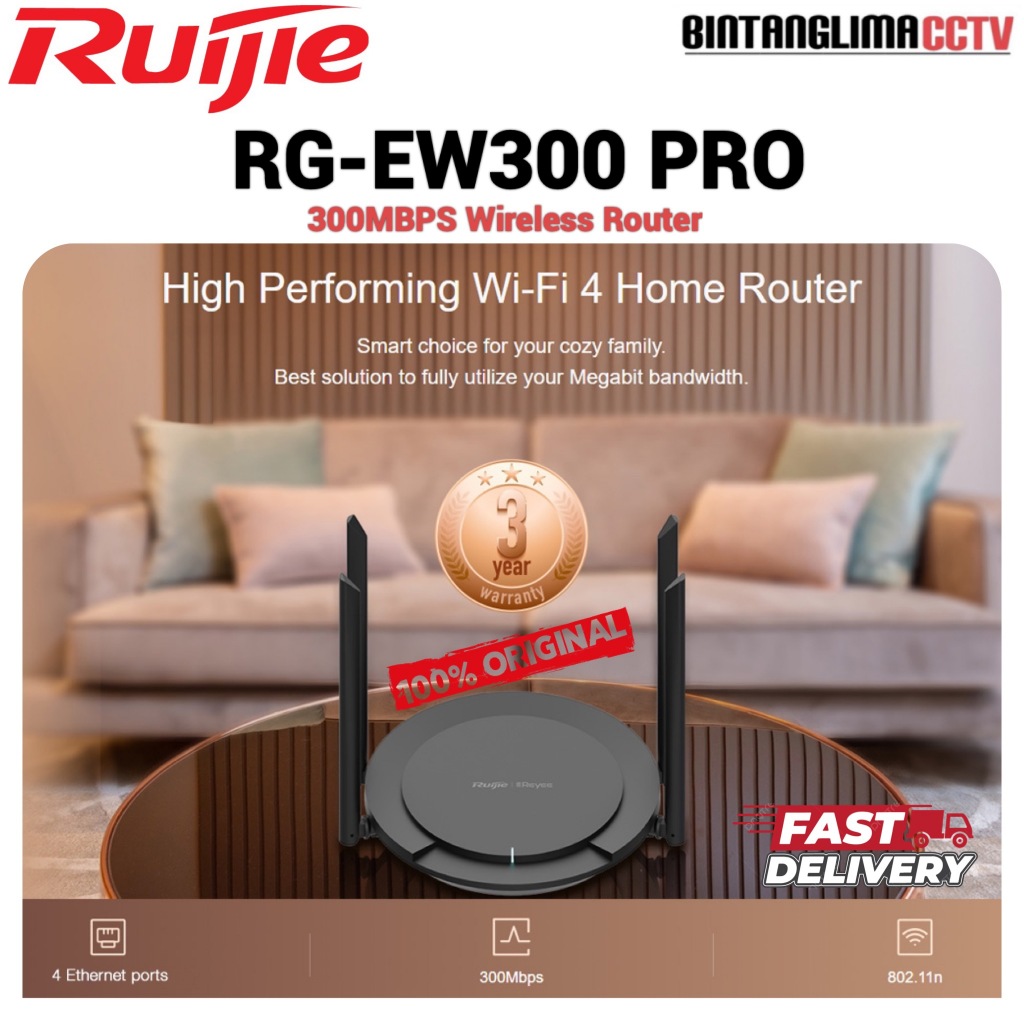 Jual Ruijie RG-EW300 PRO 300Mbps Wireless Smart Router | Shopee Indonesia
