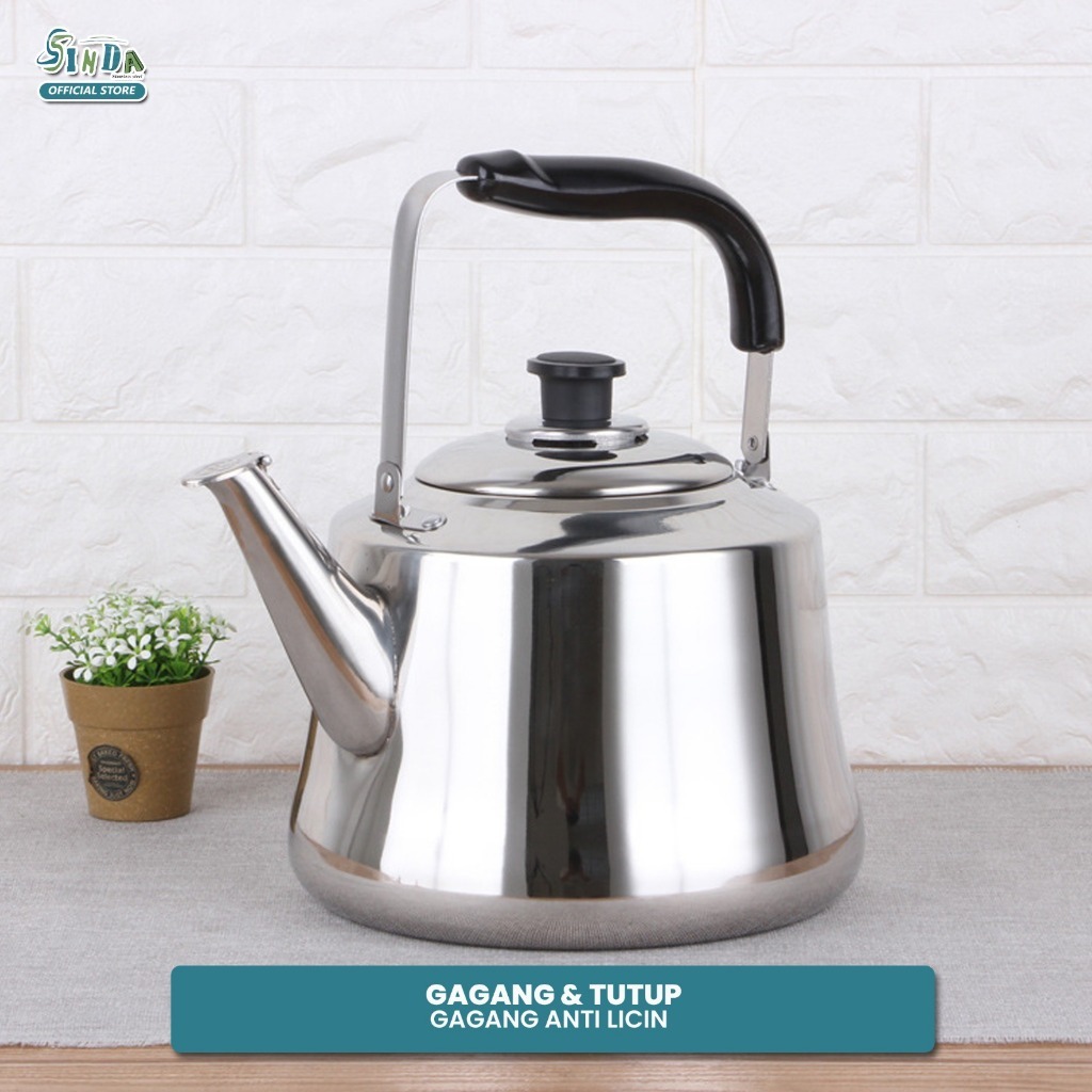 Jual SSA Sinda Teko Stainless 4 Liter Ceret Bunyi Siul Anti Karat Ceret Bunyi Untuk Masak Air ...