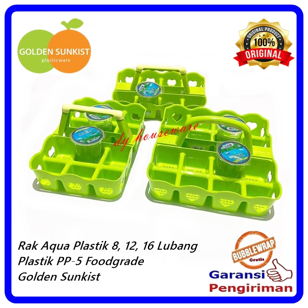 Jual Rak Gelas Wadah Air Minum Gelas Rak Aqua Gelas Plastik 16 Lubang ...
