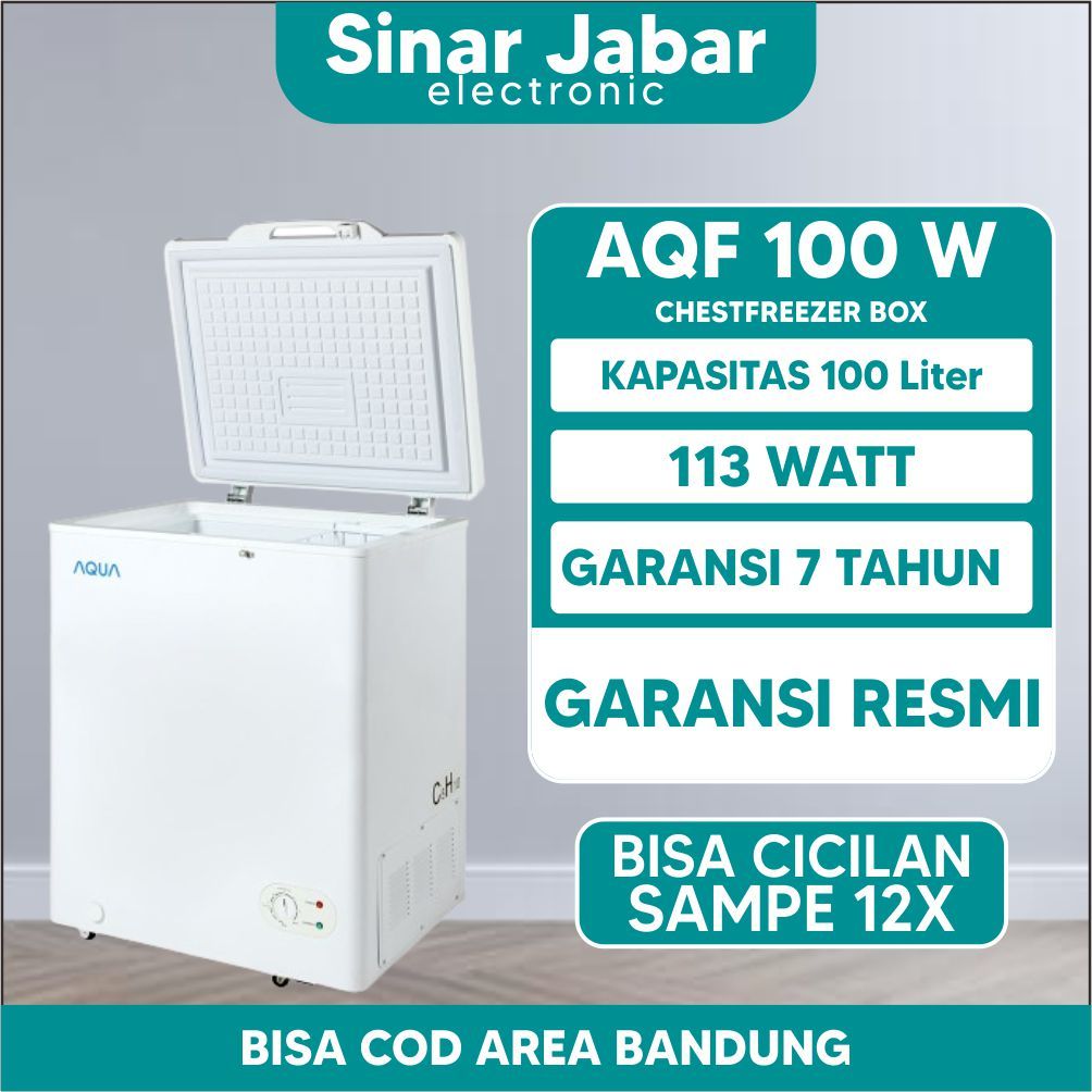 Jual Chest Freezer AQUA AQF 100 W Low Watt 100 Liter Garansi Resmi ...