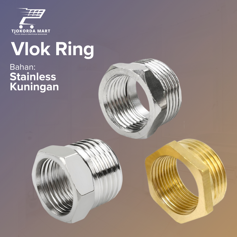 Jual verlop ring Sambungan pipa vlok ring Stainless 1/2x3/4/ Kran Air ...