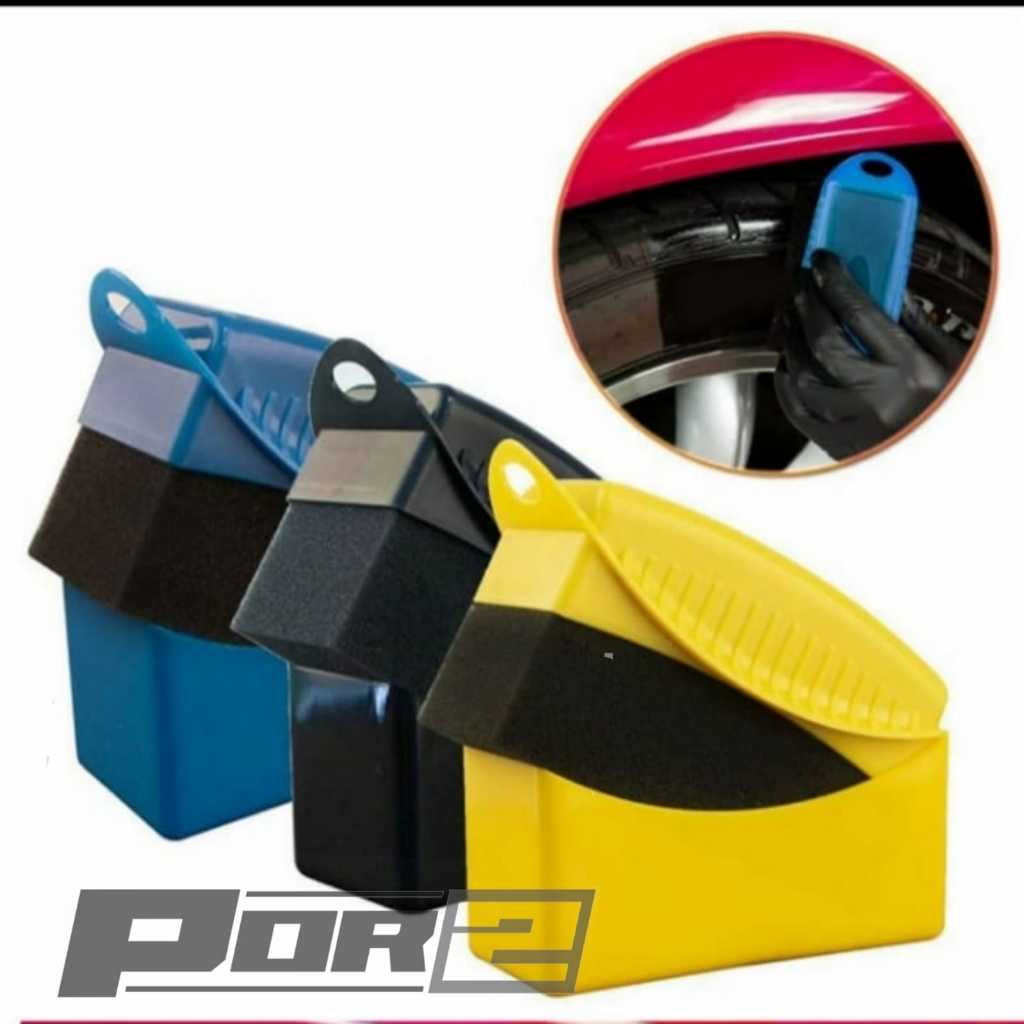 Jual Busa Semir Ban Dengan Box Penyimpanan Tire Dressing Applicator Pad ...