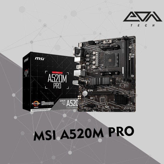 Jual MSI A520M PRO MOTHERBOARD M-ATX AMD Socket AM4 DDR4 | Shopee Indonesia