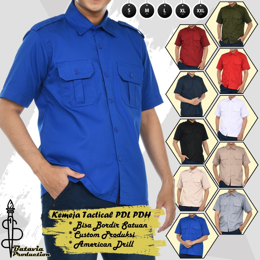 Jual Baju Kemeja Tactical PDL PDH Lengan Pendek Workshirt Terbaru Pria ...