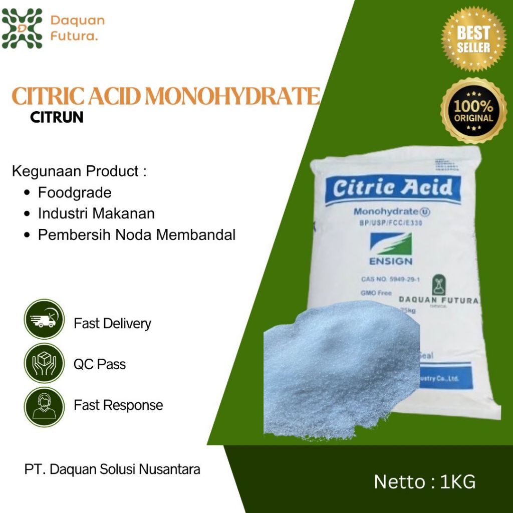 Jual citric acid 1 kg / citrun / asam sitrat / monohydrate | Shopee ...