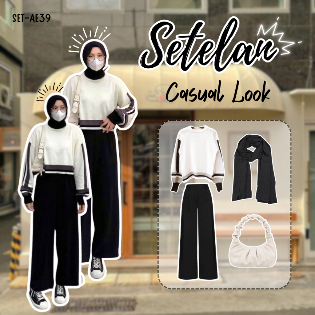 Jual 4 IN 1 One Set Hijab Koren Style Outfit Remaja Kekinian Simple ...