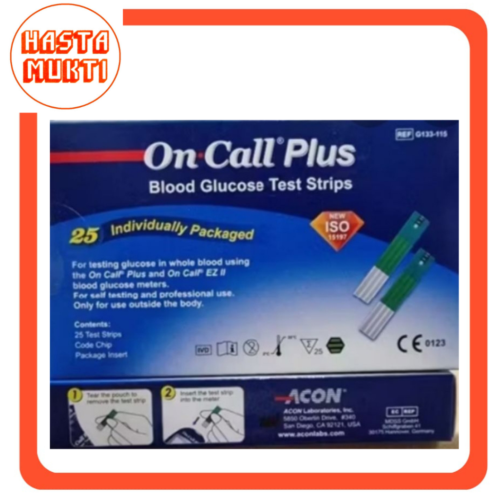 Jual On Call Plus Test Strip Sachets / Strip Gula Darah On Call ...