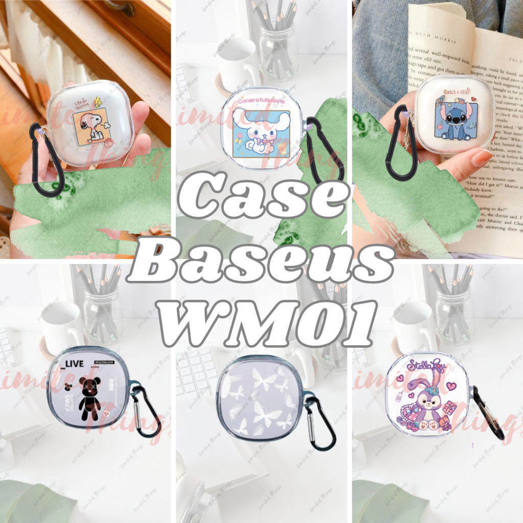Jual SOFT CASE Baseus WM01 WM 01 Case Transparent Character Bluetooth ...