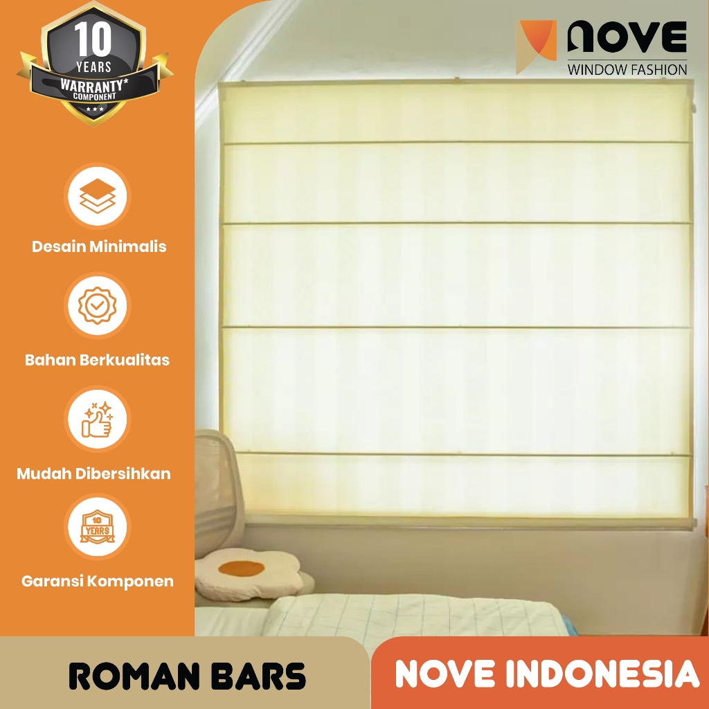Jual Nove - Roman Bars Blinds Dimout - Ukuran Custom | Shopee Indonesia