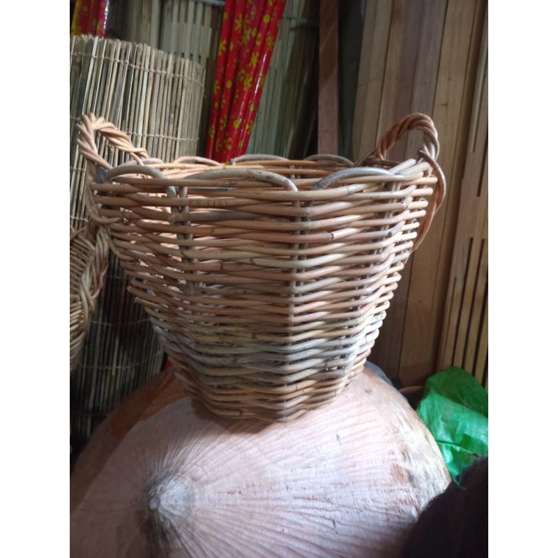 Jual keranjang batu anyam anyaman rotan ukuran jumbo | Shopee Indonesia