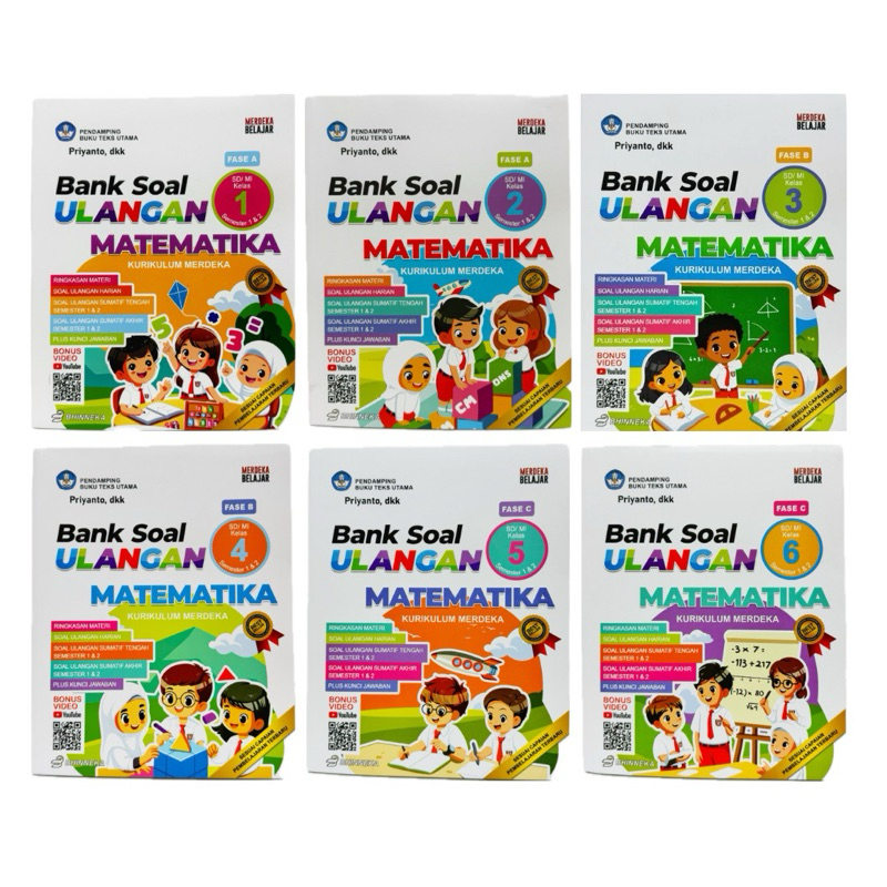 Jual BANK SOAL ULANGAN MATEMATIKA KURIKULUM MERDEKA UNTUK SD/MI KELAS 1, 2, 3, 4, 5, 6 | Shopee ...