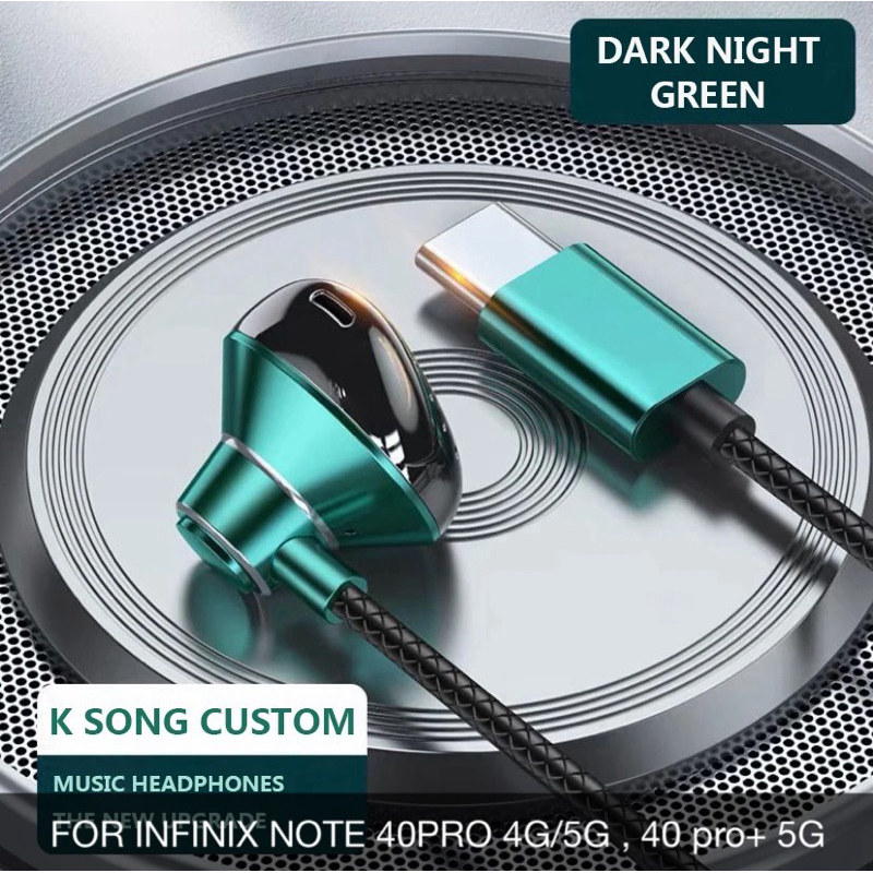 Jual K1 EARPHONE / HEADSET TYPE C FOR INFINIX GT 30 PRO , NOTE 50 ...