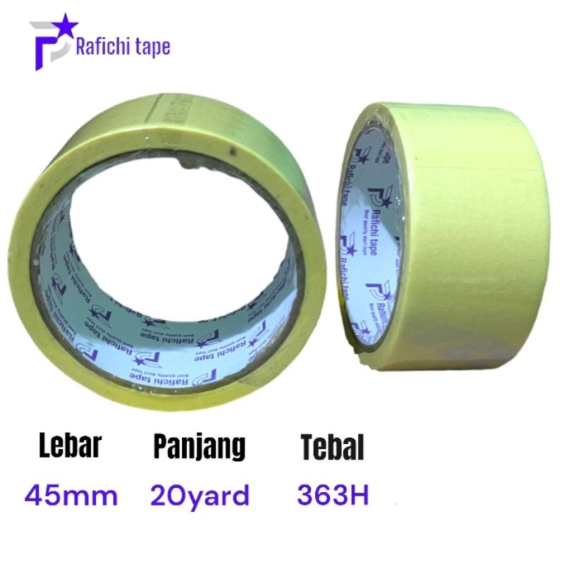 Jual Rafichi Masking Tape 1 Slop isi 6pcs Solasi Kertas 45x15Yard Warna ...