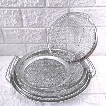 Jual Saringan Bulat Tiris Minyak Sayur Serbaguna Gagang Stainless Tebal ...