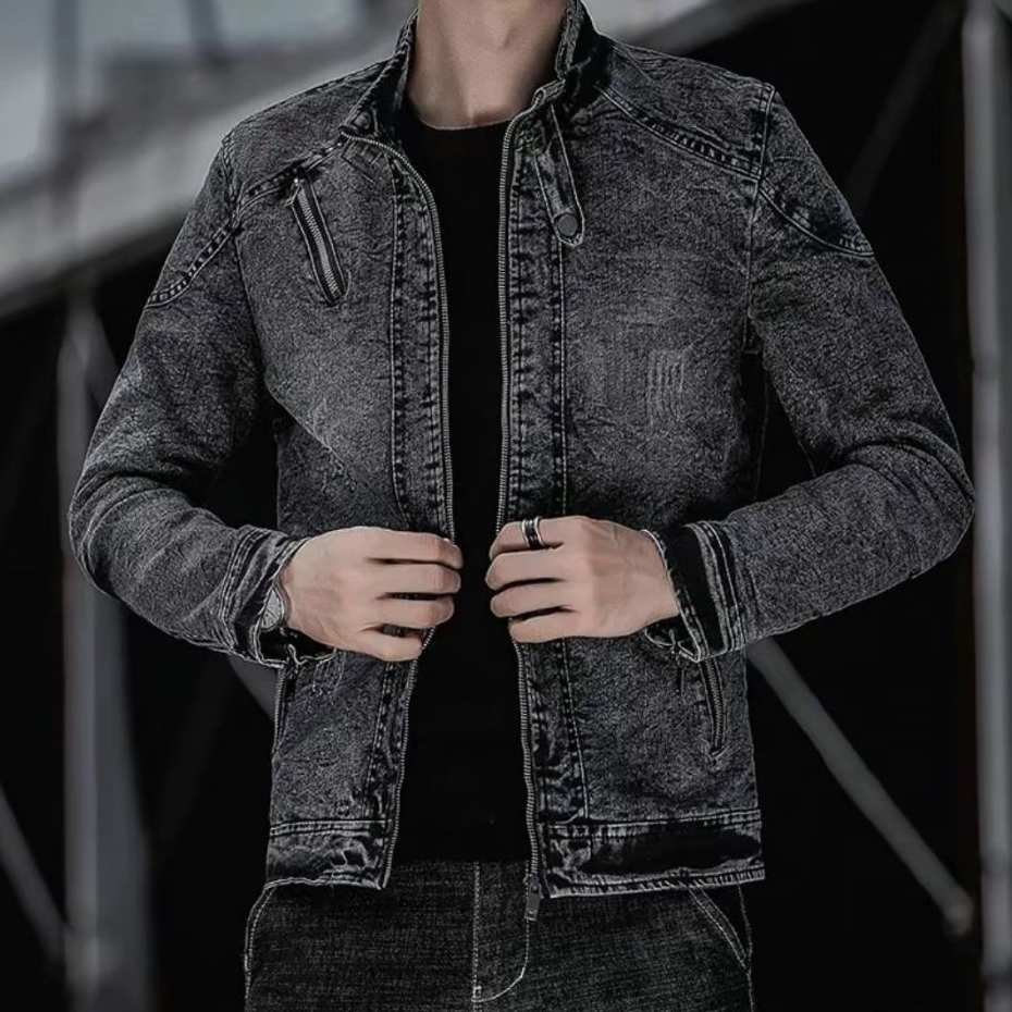 Jual Jaket Jeans Distro Keren Pria/Cowo Hitam Panjang Jacket Jeans ...