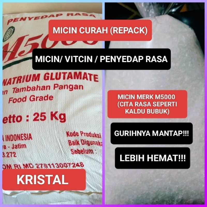 Jual Micin curah 1kg msg kristal harga grosir (citarasa seperti kaldu ...