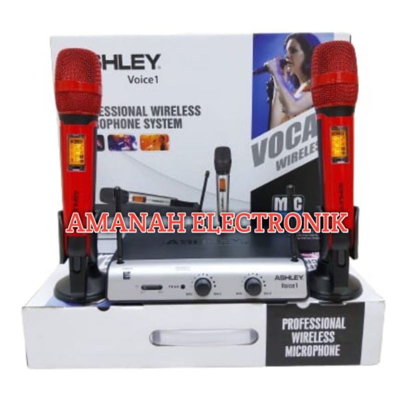Jual Mic Wireless Ashley Voice 1 Original Garansi 1 Tahun | Shopee ...