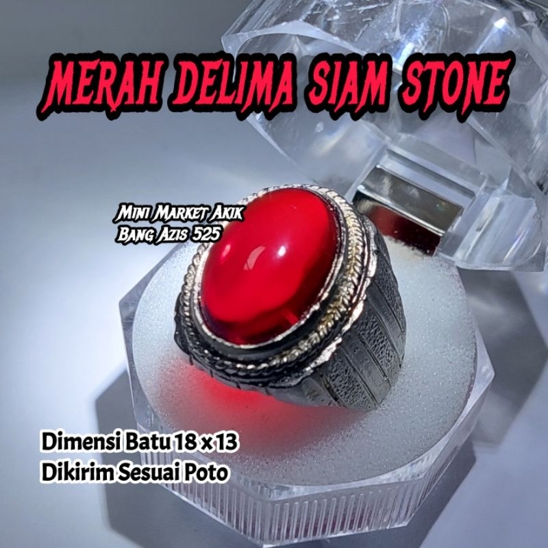 Jual Batu cincin merah delima siam asli merah menyala original 100% ...