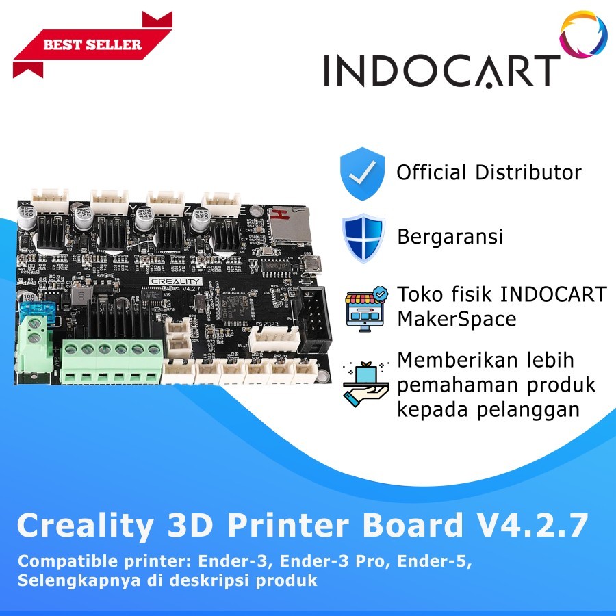 Jual 3D Printer Parts Creality OEM Mainboard V4.2.7 32 Bit TMC2225 STM32 Silent Creality Ender 3 ...