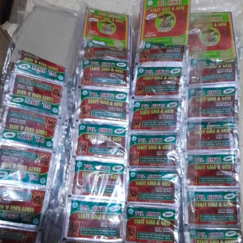 Jual PIL ANTI SAKIT GIGI DAN GUSI BENGKAK , GAMBAR PAK TANI , SUPER ...