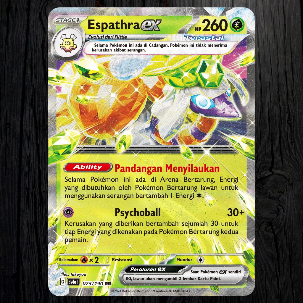 Jual Espathra EX RR TERASTAL Pokemon No #0956 Gen9 - DAUN - KARTU TCG ...