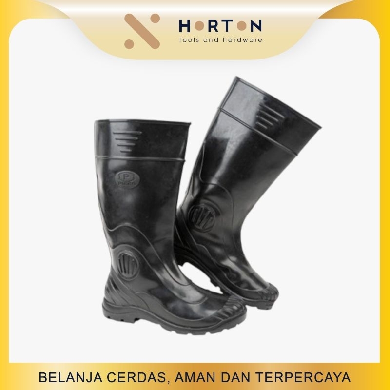Jual Sepatu Boot Karet / Sepatu Kerja Proyek Hitam / Safety Boots ...