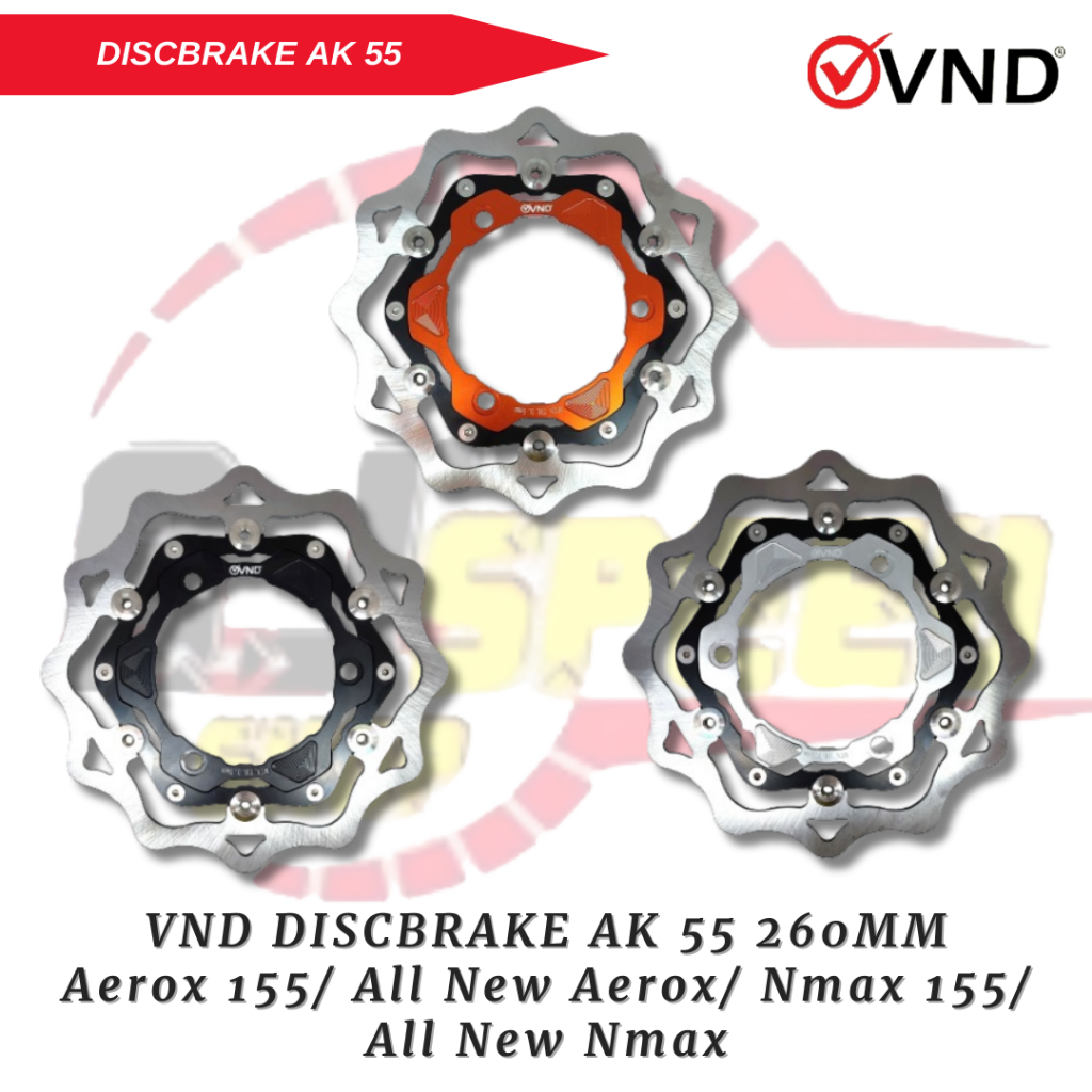 Jual Piringan Cakram AK 55 VND Racing Aerox 155/ All New Aerox/ Nmax ...