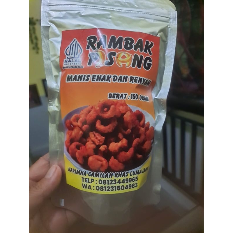 Jual Snack Camilan Rambak Pisang Khas Lumajang 150 gr Renyah Manis ...
