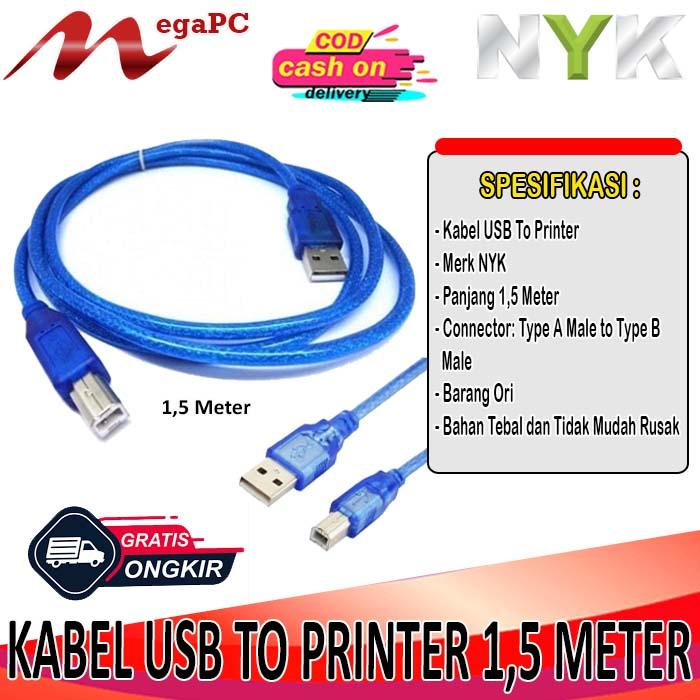 Jual Kabel Printer 1,5 meter | Shopee Indonesia