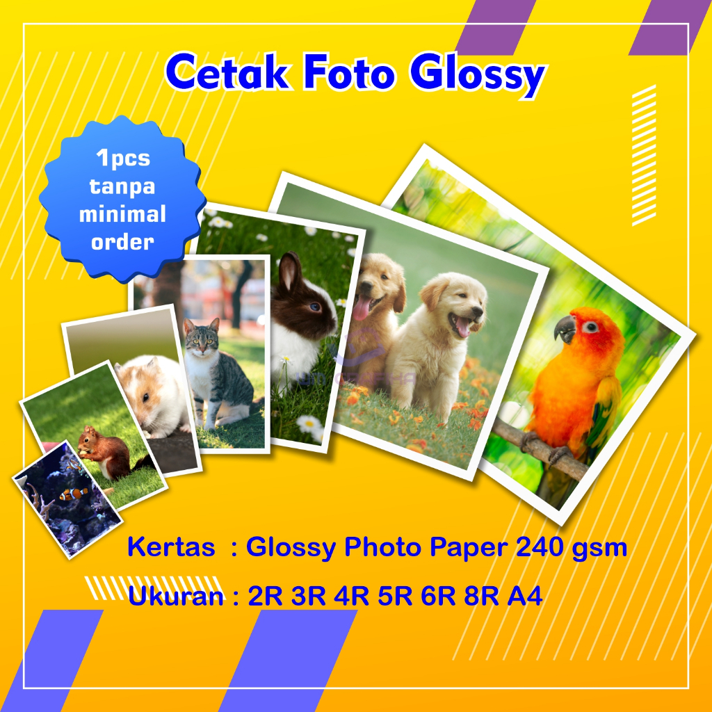 Jual Aneka Cetak Foto Glossy Photo Paper Ukuran 2R 3R 4R 5R 6R 8R A4 ...